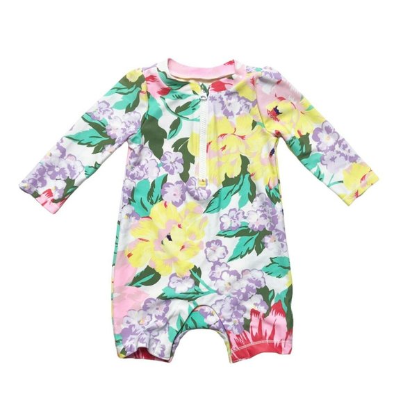 GAP | Swim | Like New Gap 6mo Floral Rashguard Swimsuit | Poshmark